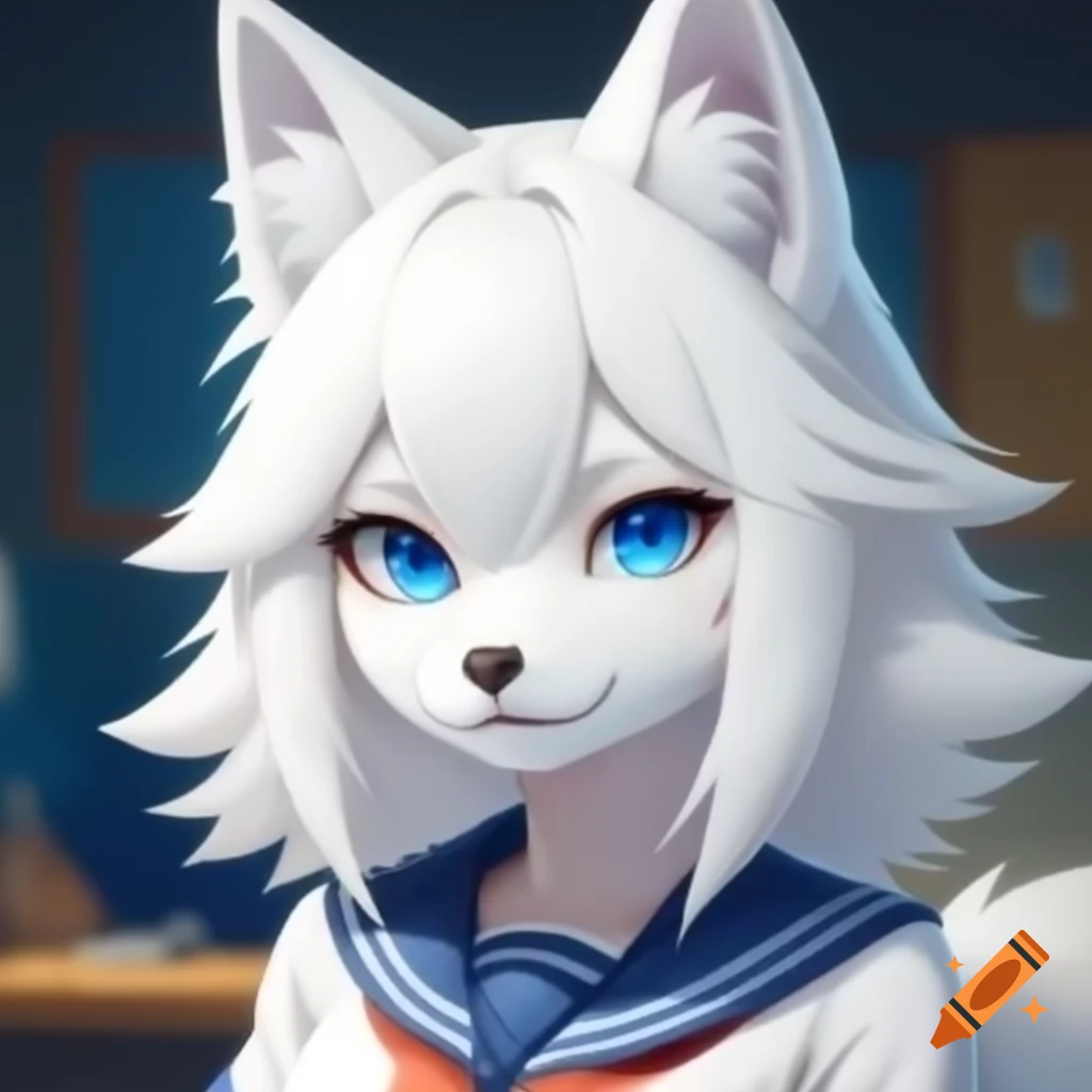 White Wolf Anthro Female