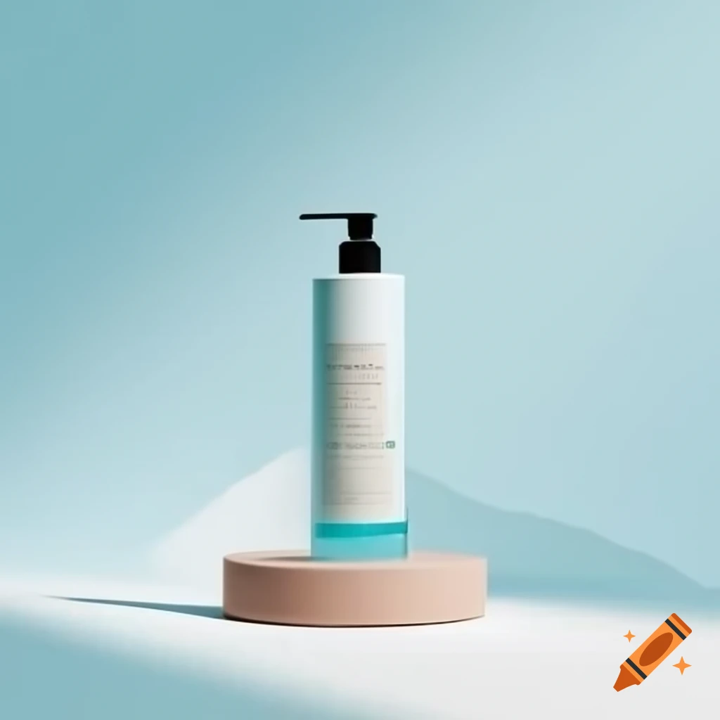 Sleek modern shampoo bottle design with two compartments on Craiyon