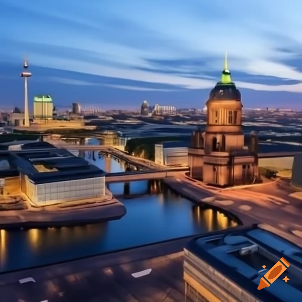 Berlin skyline featuring iconic buildings and landmarks on Craiyon