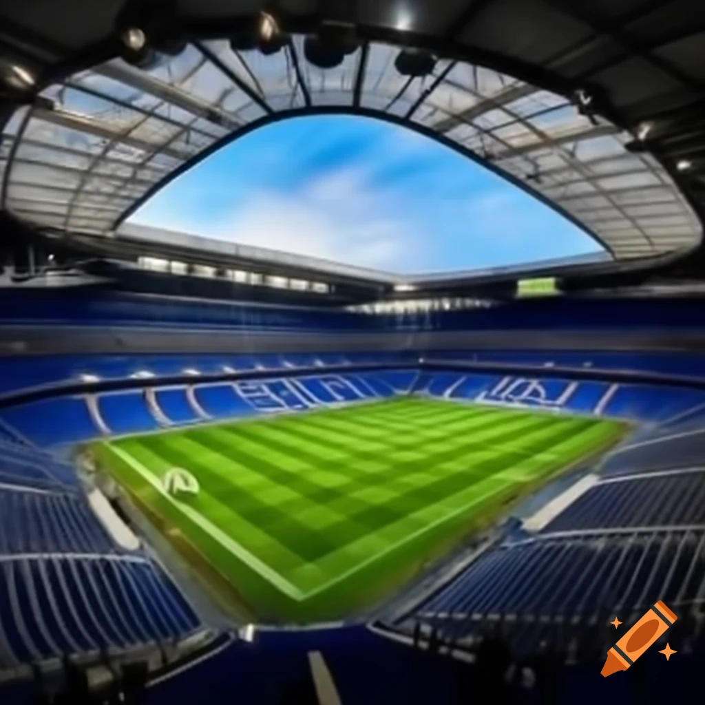 Football stadium named Ultimate Mirador featuring blue colors and ...