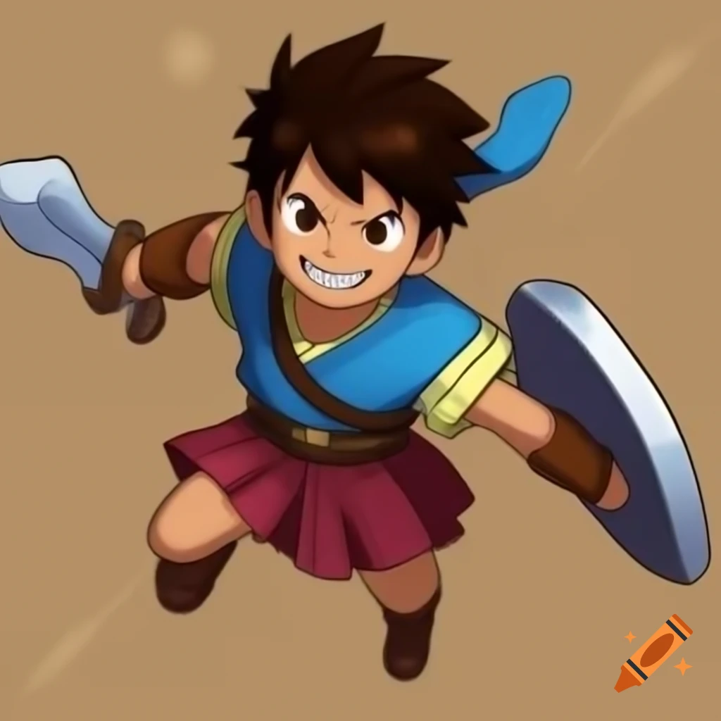 Unique shonen jump gladiator protagonist design on Craiyon