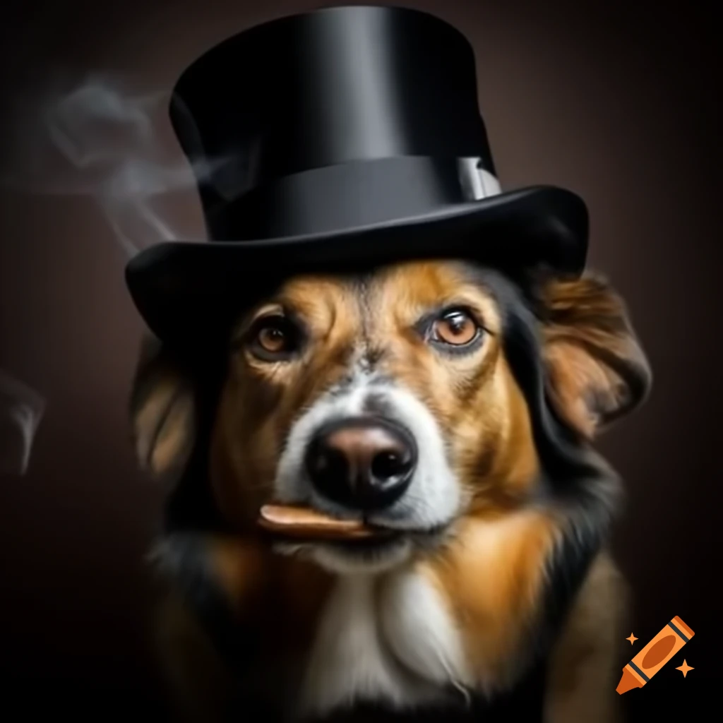 Dogs With Mustaches And Top Hats