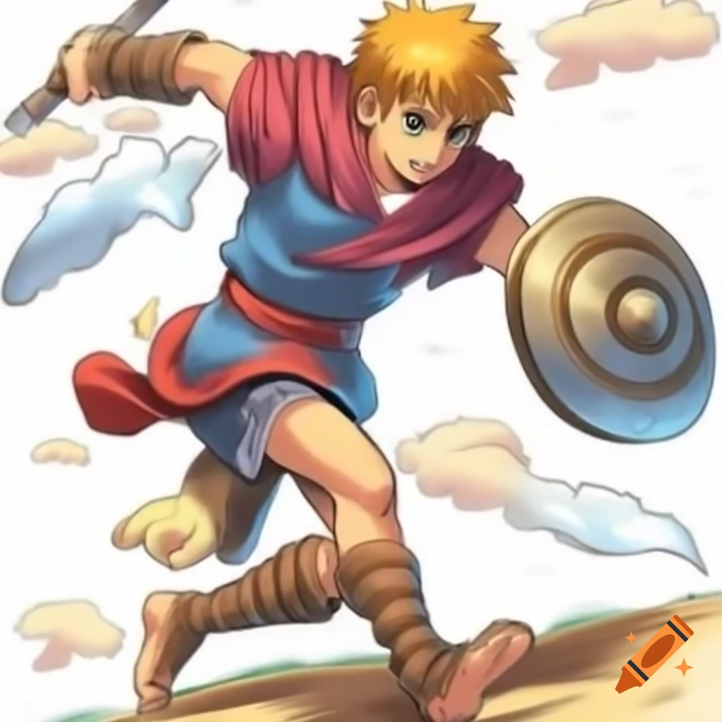 Iconic shonen jump gladiator protagonist, dynamic and powerful design ...