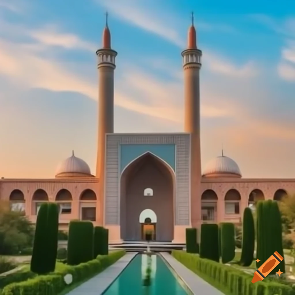 Islamic university campus with architectural features on Craiyon