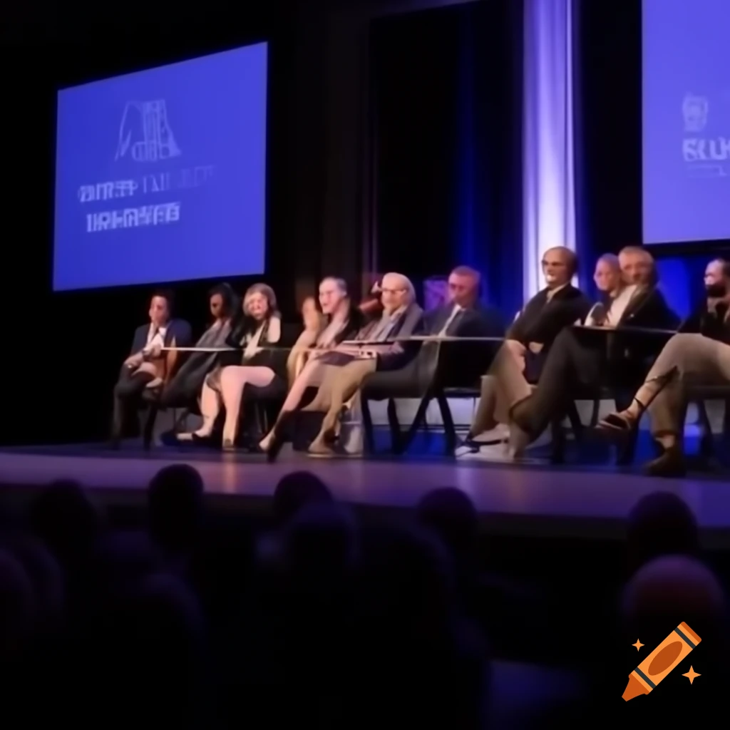 Academic seminar setting focused on improving English skills for adults on Craiyon