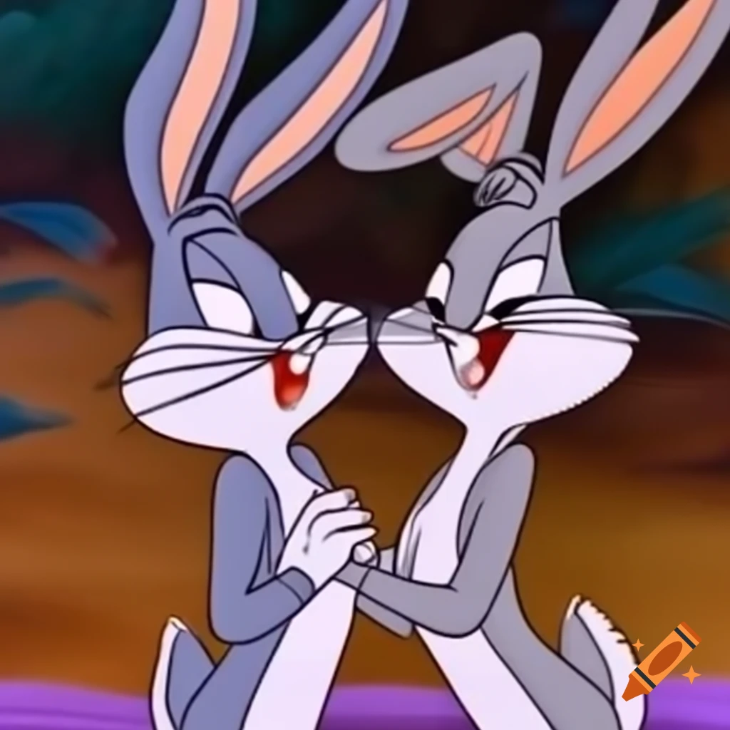 Bugs bunny and babbity boo sharing a tender moment with a mischievous ...