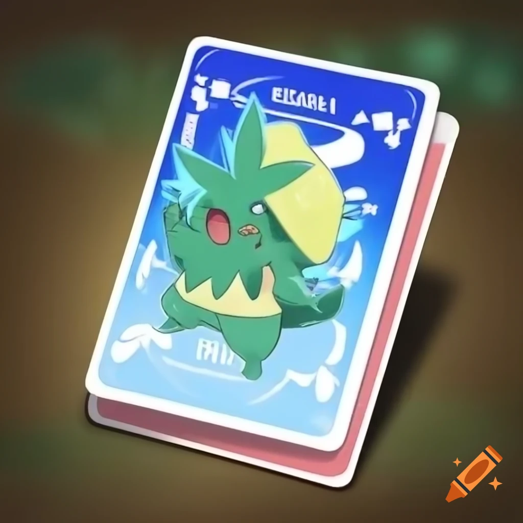 Pokémon card featuring a cute cannabis nug named Lemon shining Silver ...
