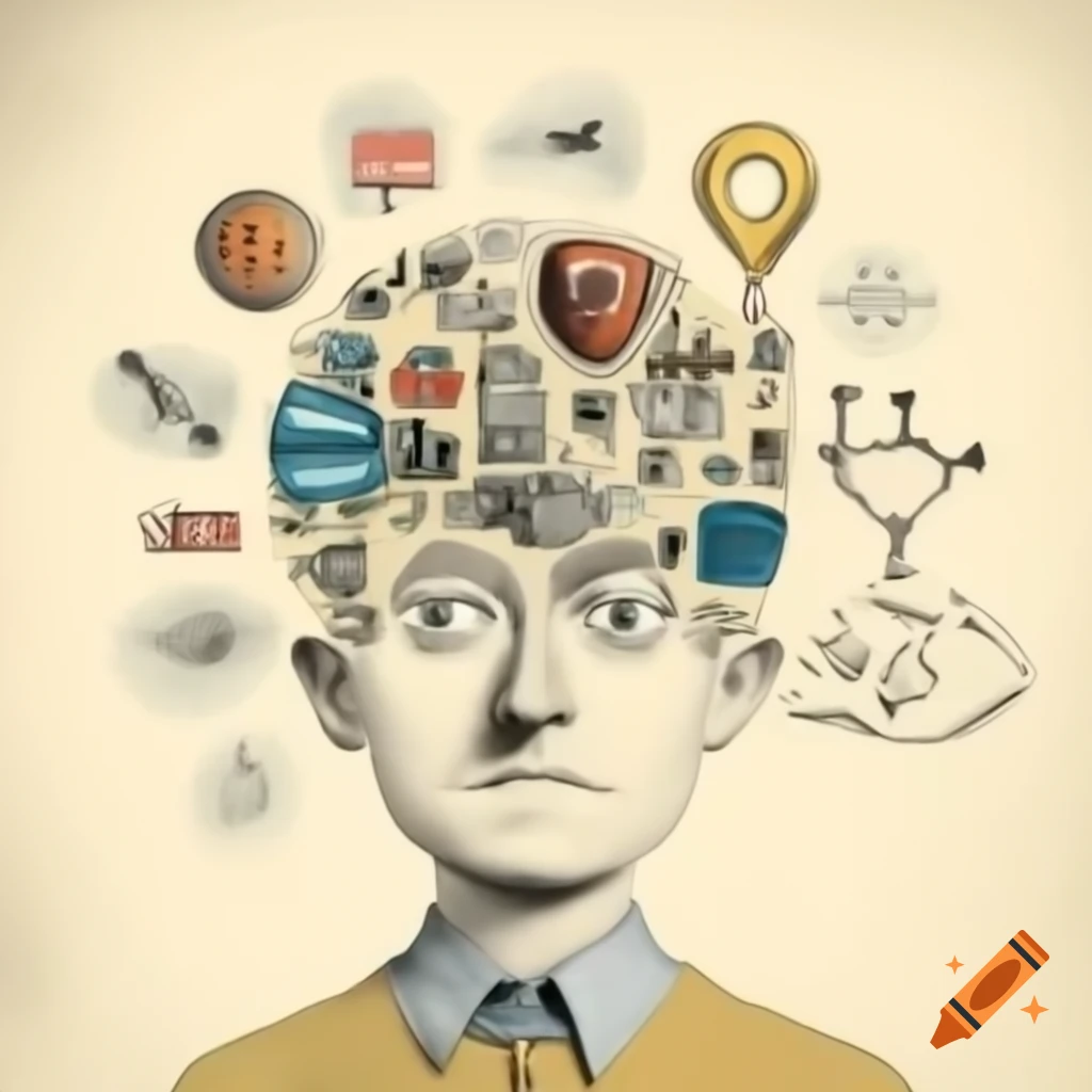 Illustration depicting evolution of literature through various ...