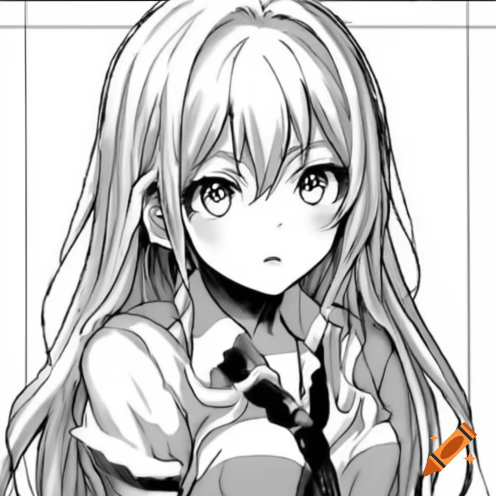 Manga pixel art of rebellious Japanese gyaru on school rooftop on Craiyon
