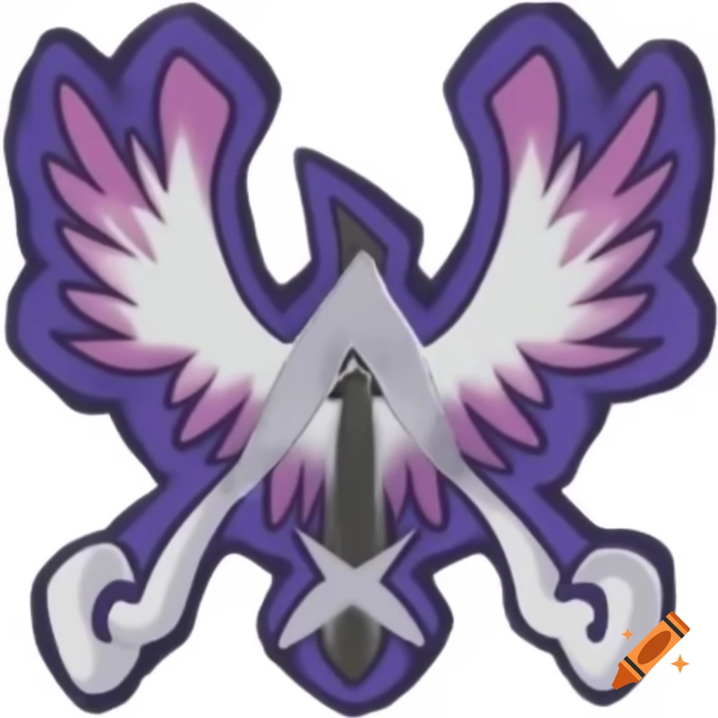 Badge design inspired by wing shapes and Pokemon themes, symbolizing ...
