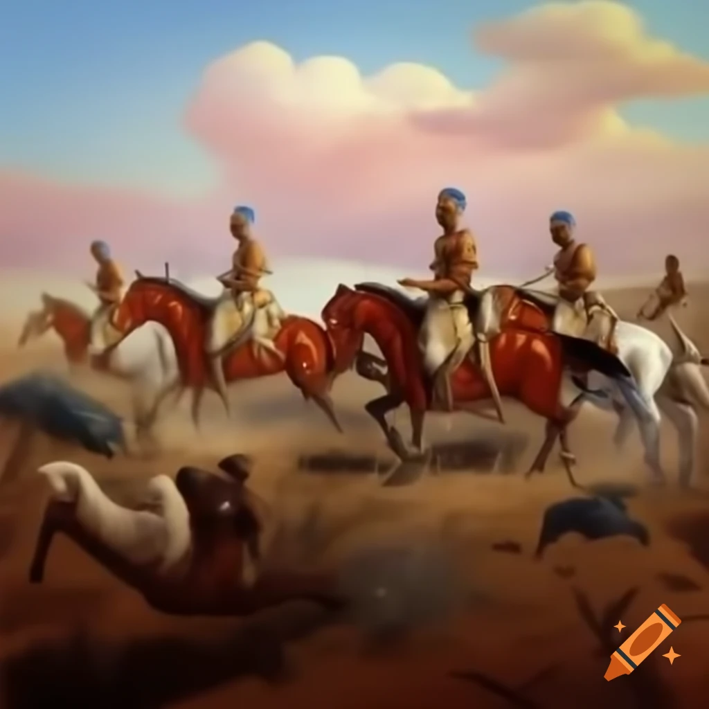 Israelites standing by red sea facing approaching egyptian army with ...