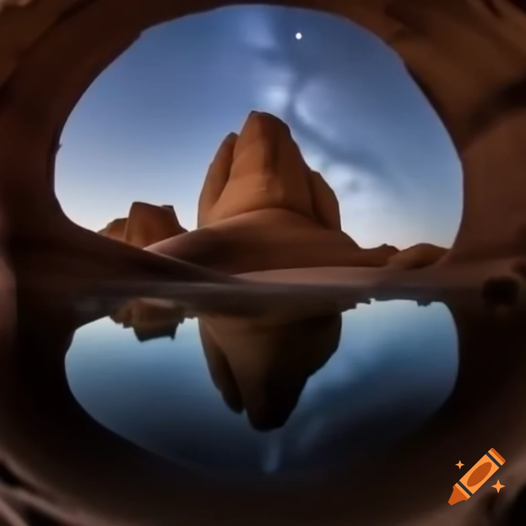 Close-up perspective of ancient monolith ruins submerged in swampy ...
