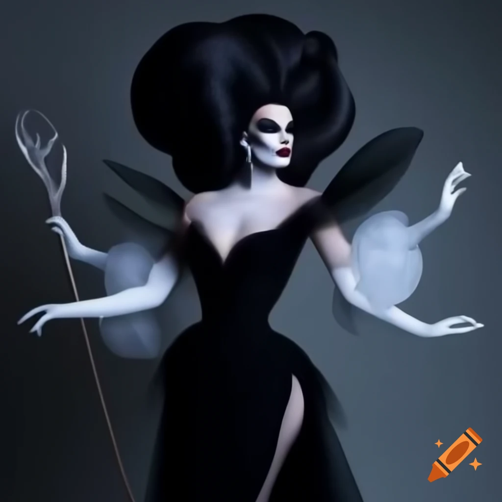Promo look of rupaul's drag race queen elena enchantress in black gown ...
