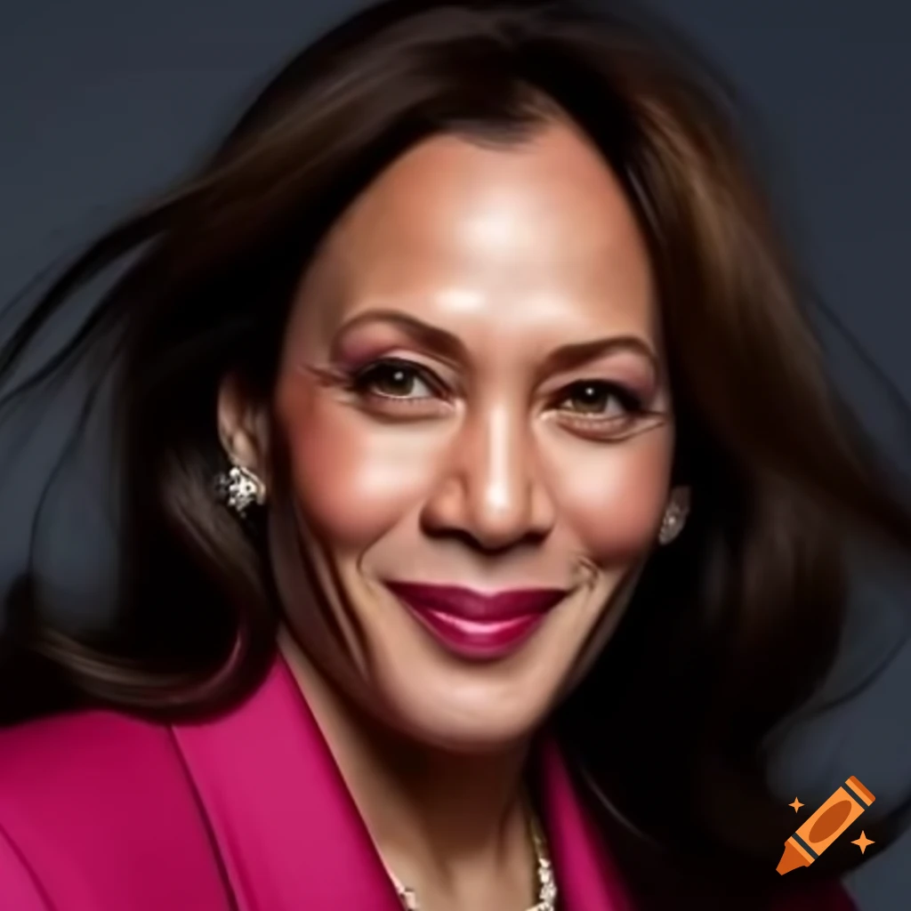 Stunning portrait of Kamala Harris conveying beauty, intelligence, and ...