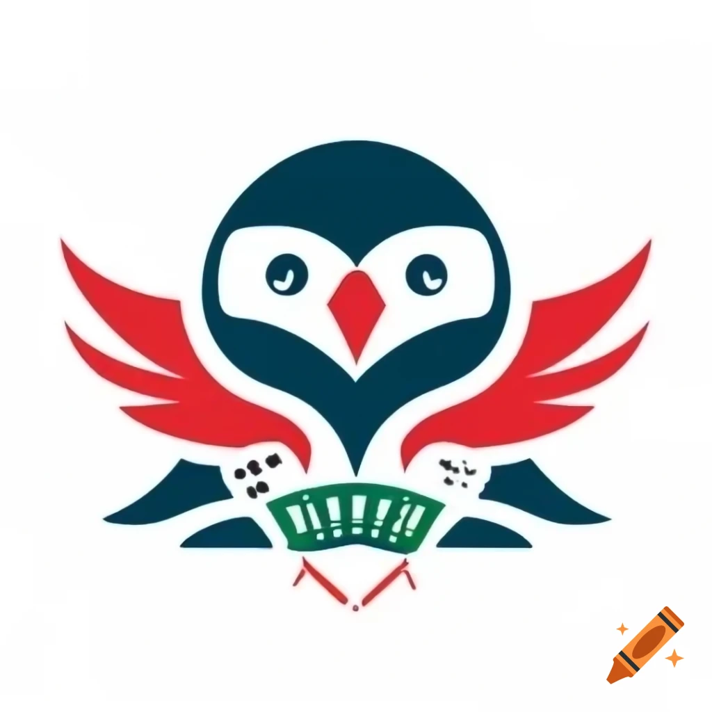 Ed tech logo featuring an owl holding a deck of cards on Craiyon