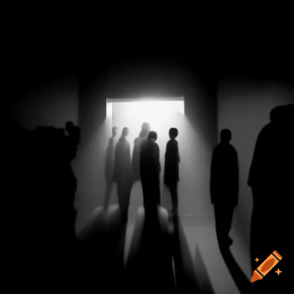 Ultra high resolution black and white artwork with light and shadow ...