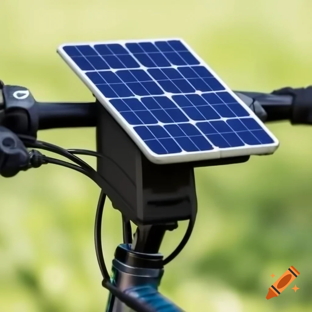 Portable solar bike charger for eco-friendly charging on Craiyon