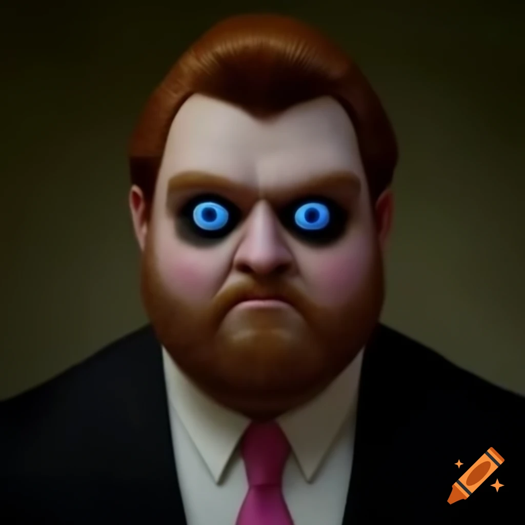 Senator J. D. Vance with distinctive makeup and features during a ...