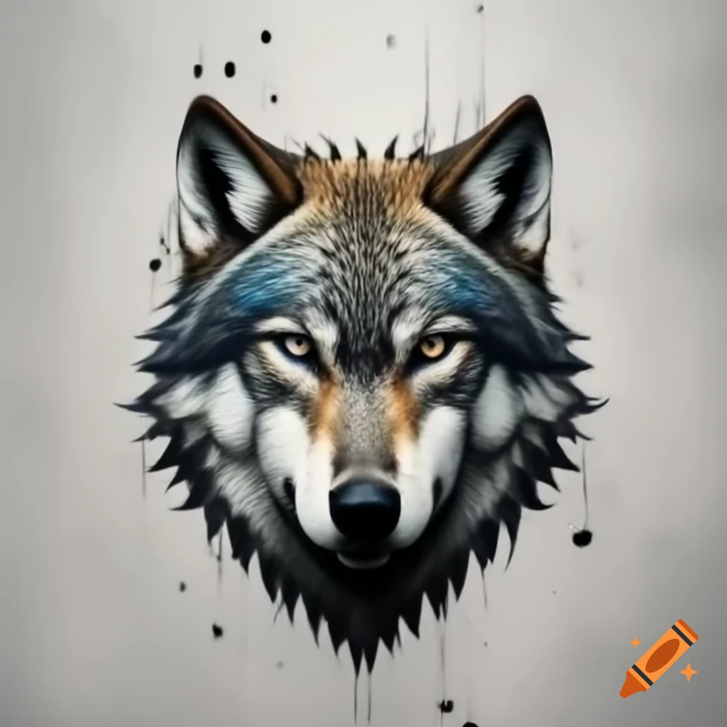 Artistic representation of a heavy metal wolf on Craiyon