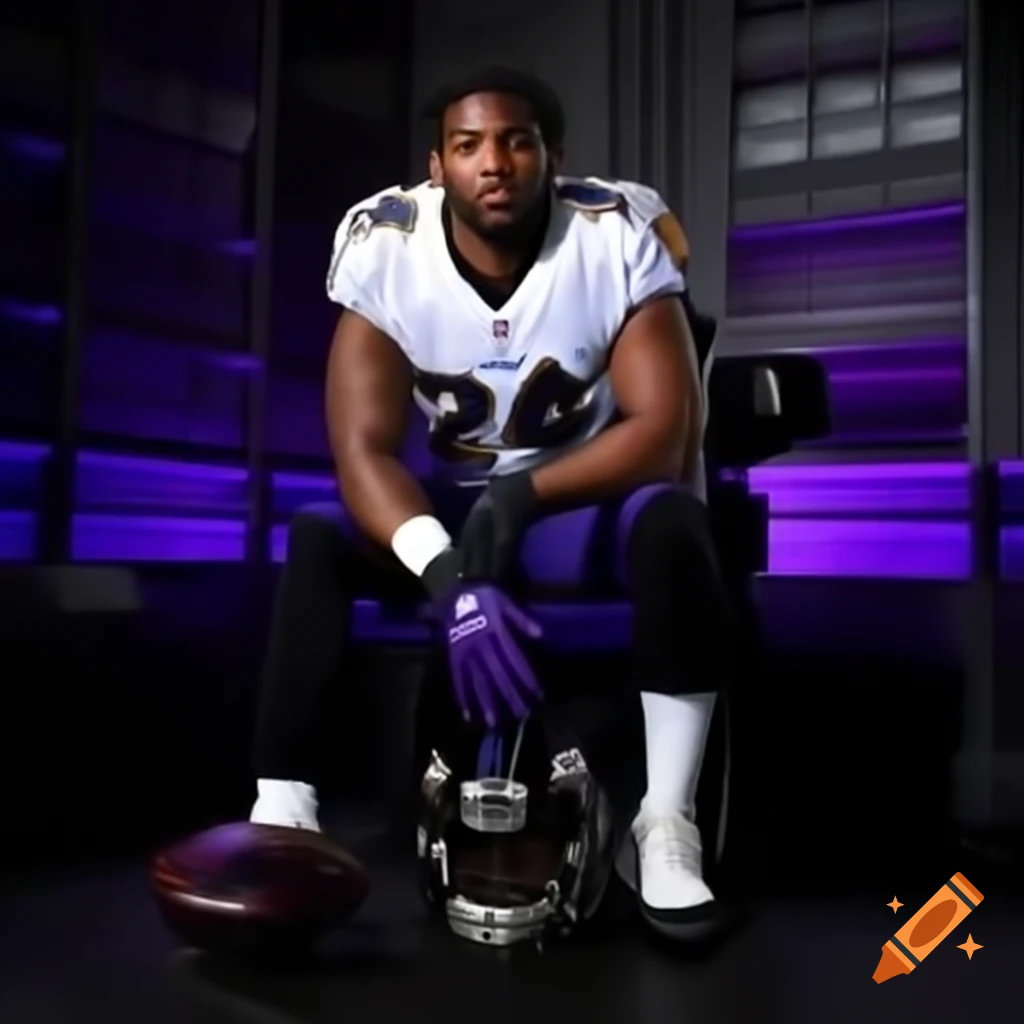 Nfl player derrick henry in ravens uniform sitting on iron throne with ...
