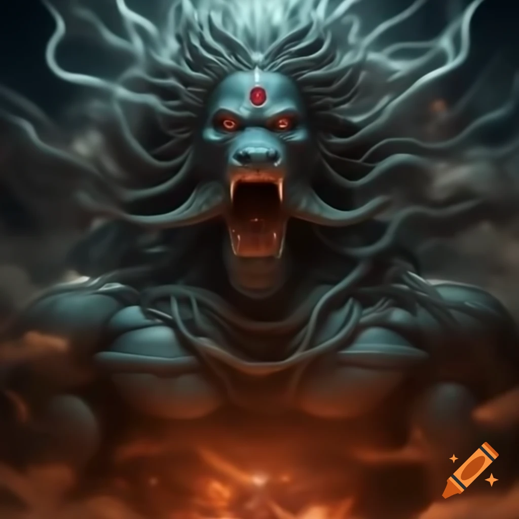 Epic representation of an inhuman warrior symbolizing nigeria with flag ...