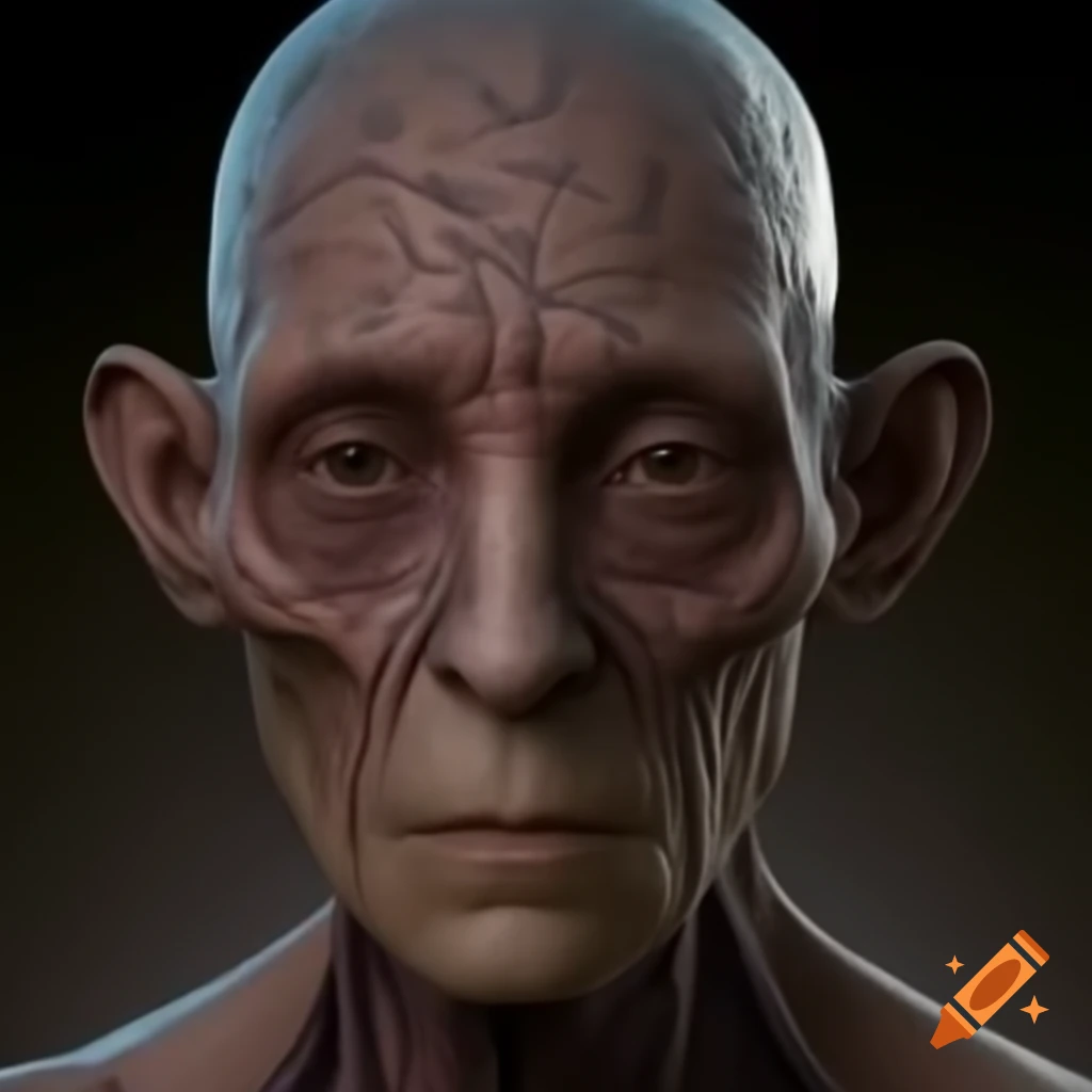 Fantasy creature resembling a small, humanoid figure with large ears on ...