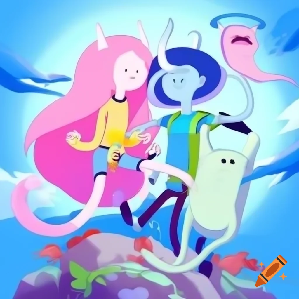 Adventure Time characters Princess Bubblegum and Marceline on a journey ...