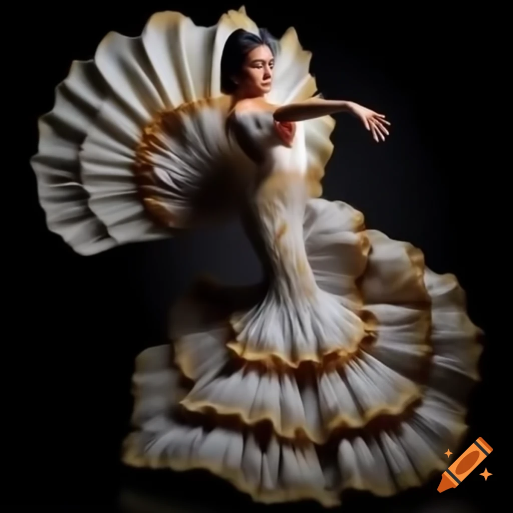 Intricate Strombus gigas shell resembling a dancer's twirling skirt on ...