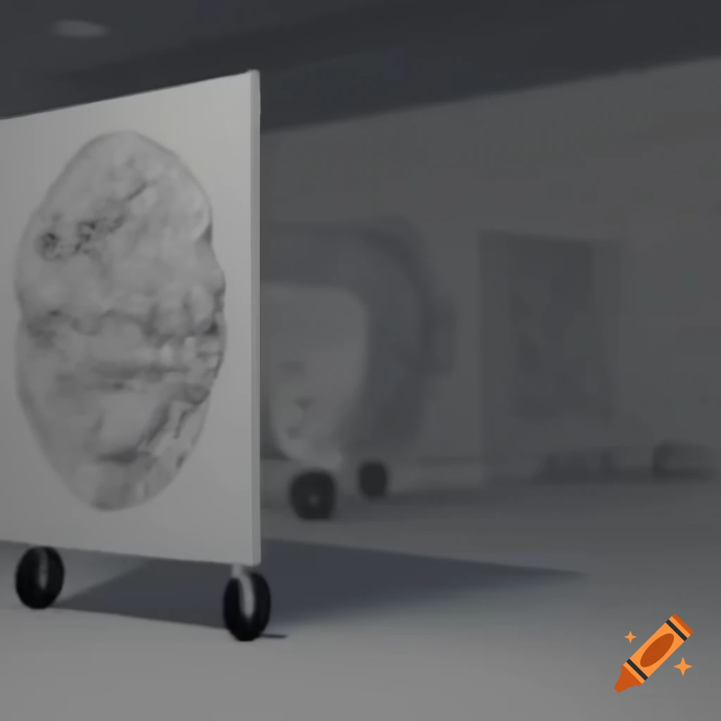 Pencil sketch of rotating wall design on wheels for video mapping ...