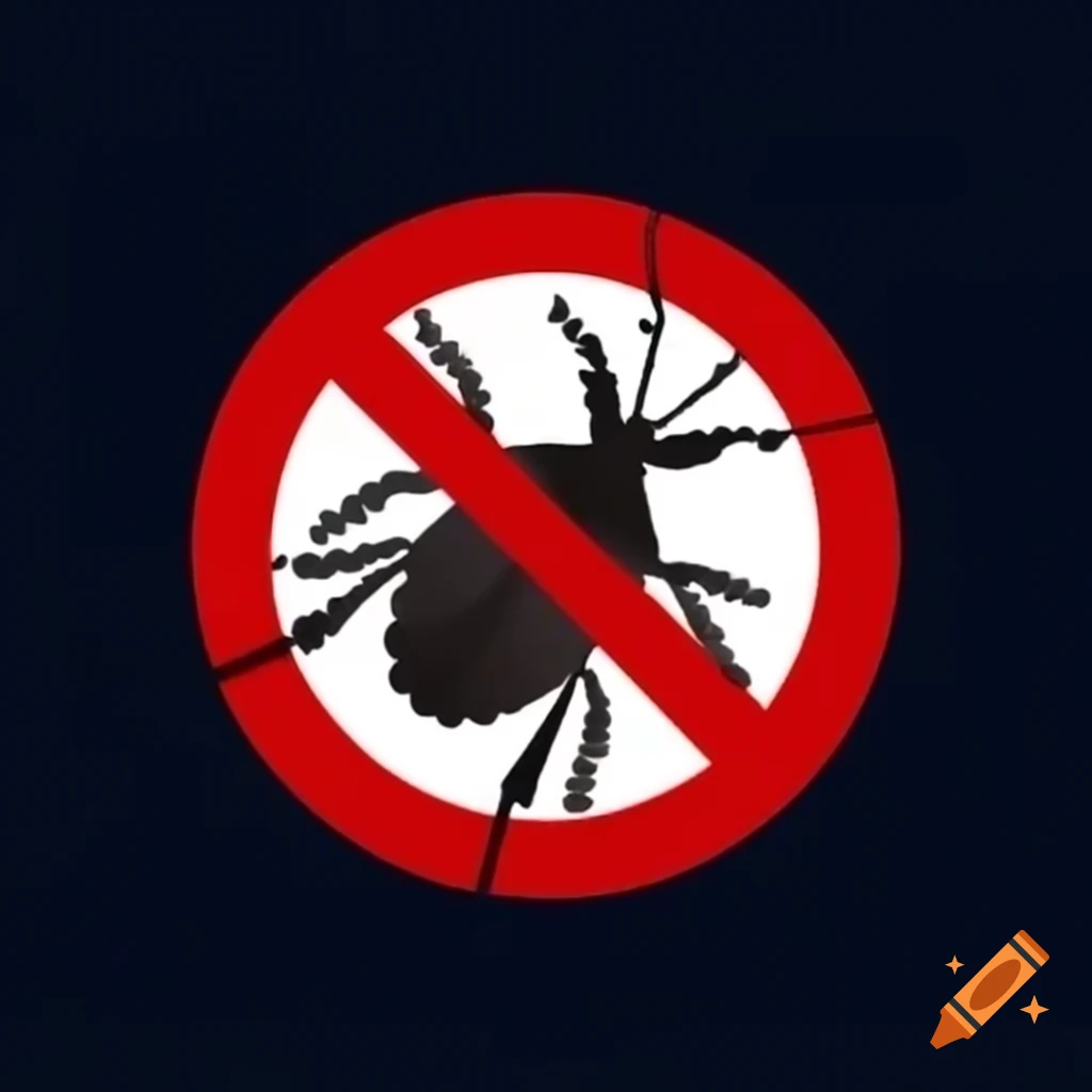 Tiny bug facing a large prohibition sign, illustrating nature's ...