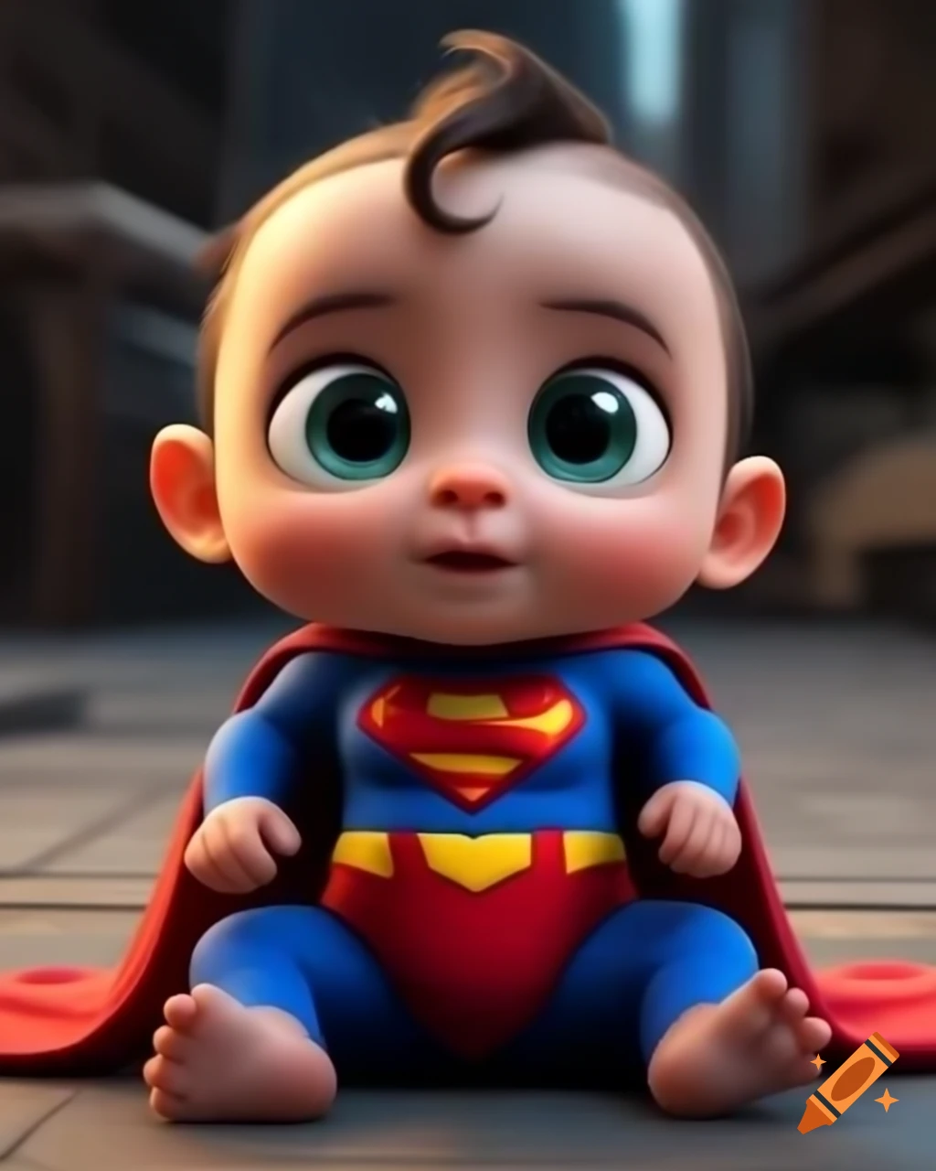 Adorable baby superman character on Craiyon