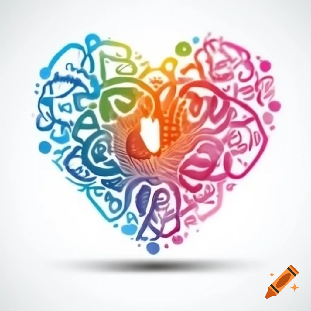 Colorful psi psychology symbol representing compassion and the heart ...