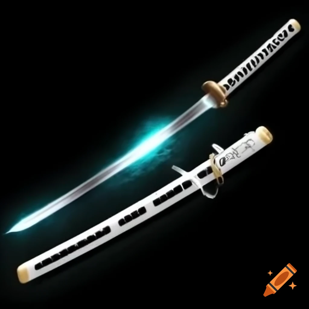 Katana with spectral energy and glowing blade on Craiyon