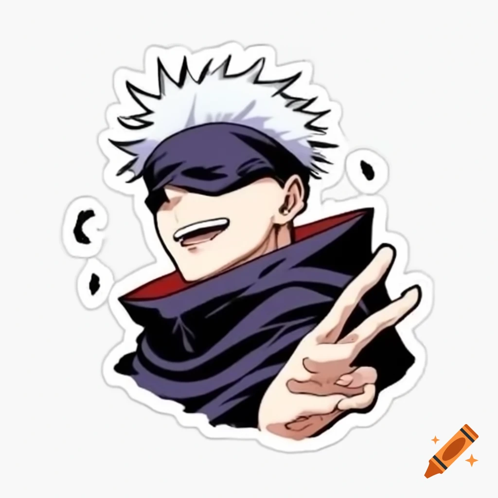 Stickers featuring gojo satoru from anime on Craiyon