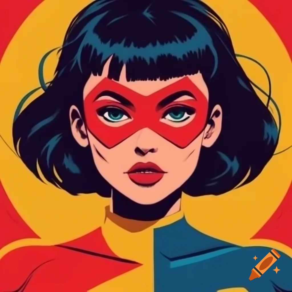 Vibrant superhero character focused on customer service, with colorful ...