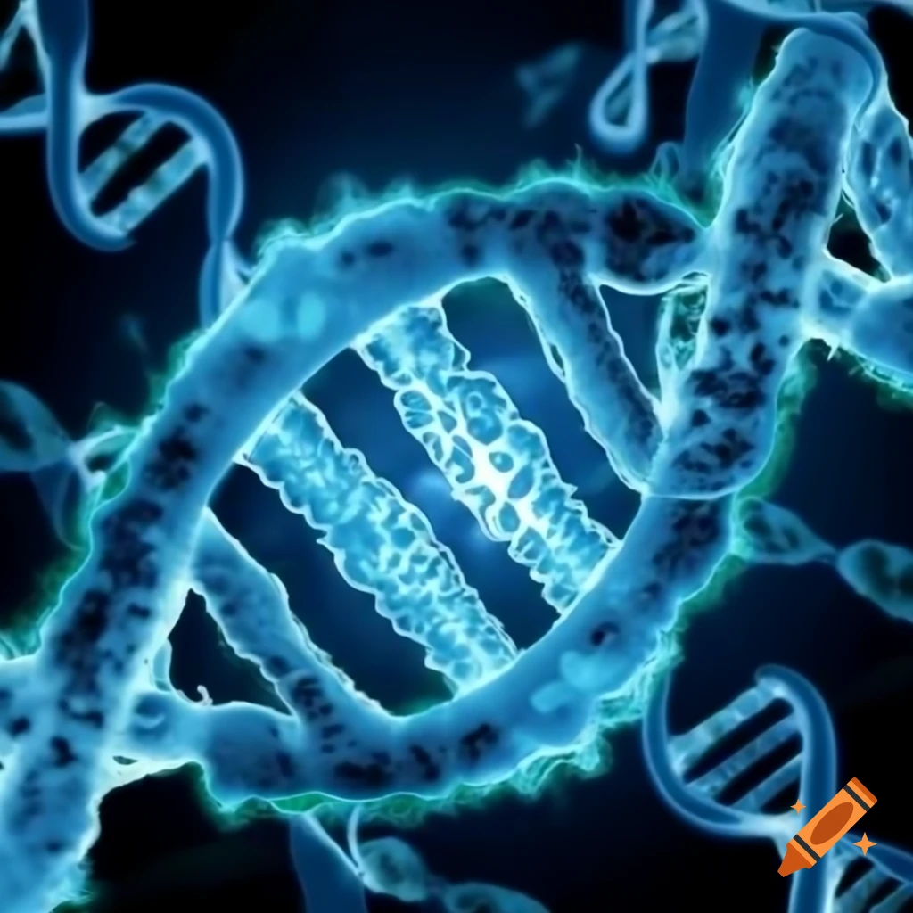 Genetic comparison of Saiyan and Earth's human DNA samples on Craiyon