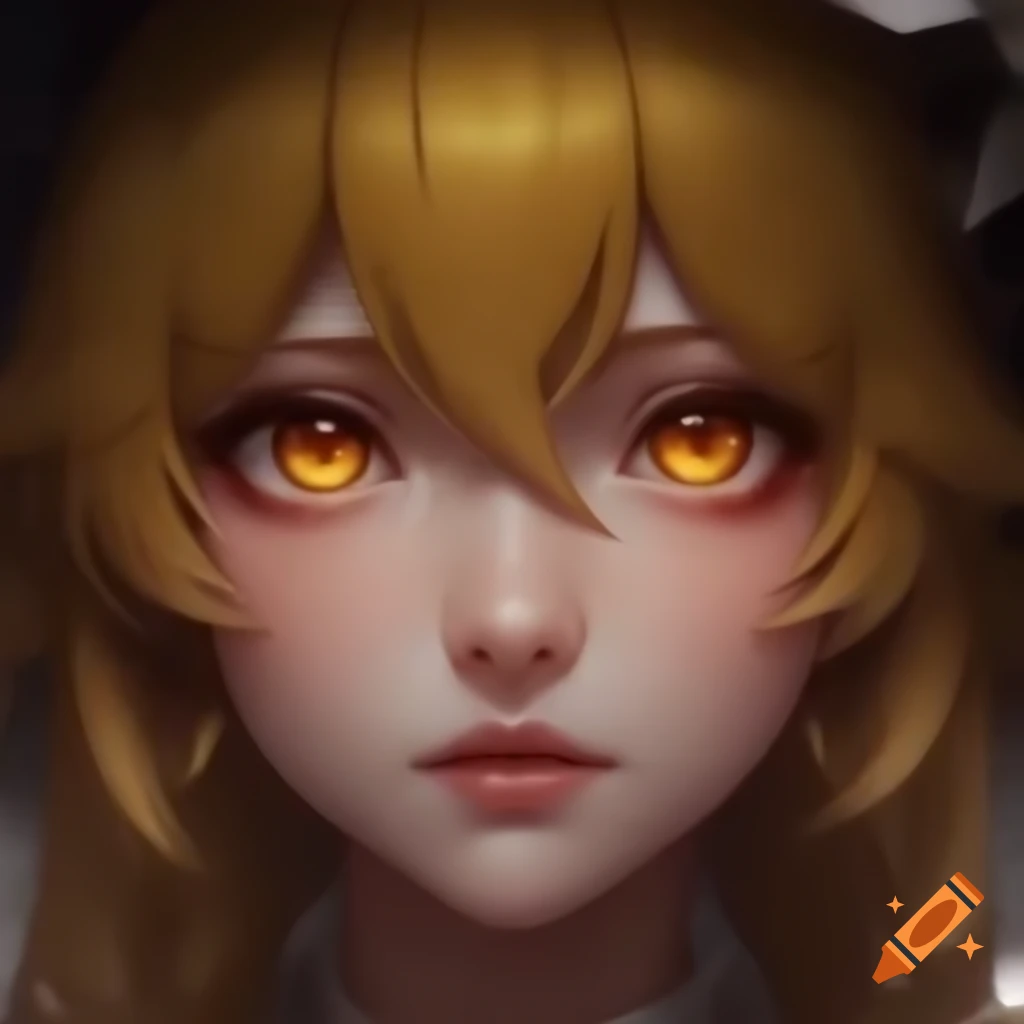 Woman with golden eyes and hair, reminiscent of Marisa Kirisame from ...