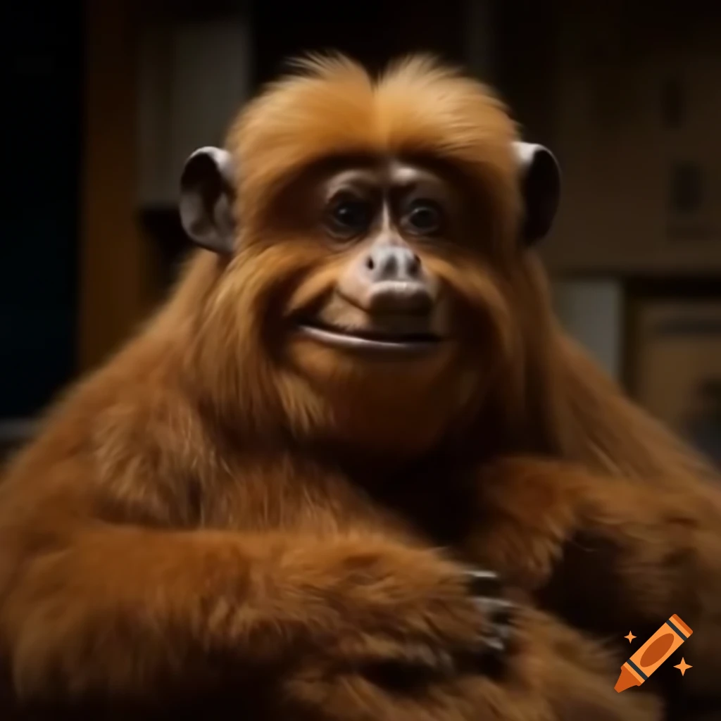 Humanoid alien with fur resembling a dog person on Craiyon