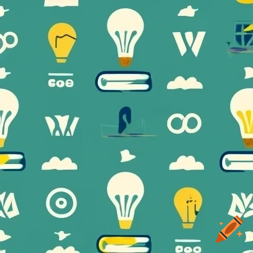 Minimalistic pattern featuring 'teach,' 'inspire,' 'dream,' and 'repeat ...