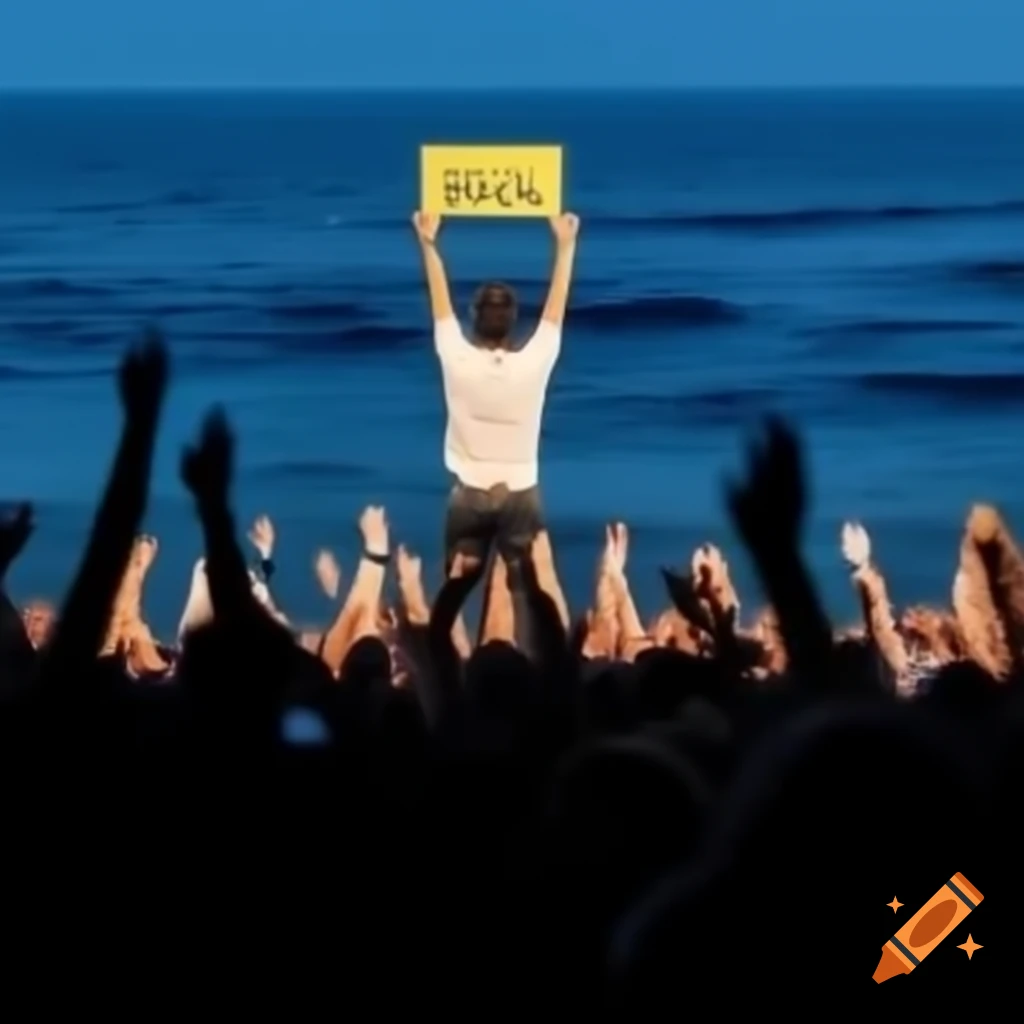 Passionate fans at bruce springsteen concert, hands raised in ...