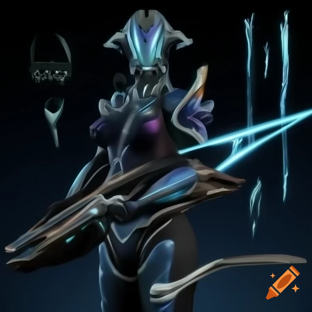 Cosmic elegance warframe skin concept with midnight blues and ...