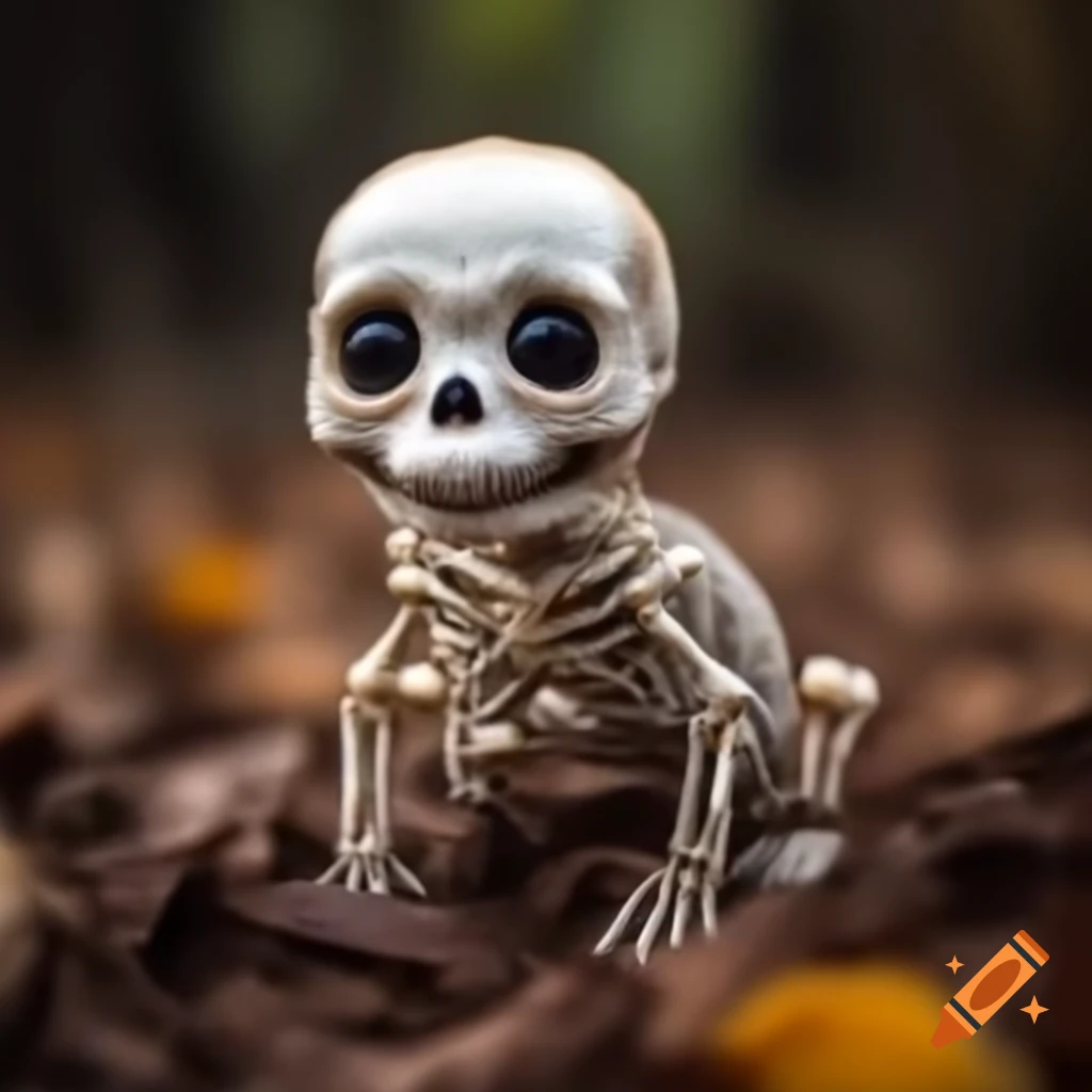 Cute skeleton baby illustration on Craiyon
