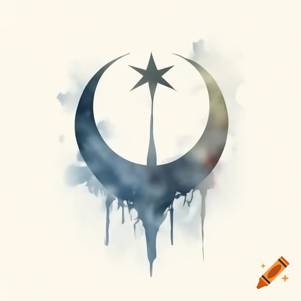 Cool guild symbol featuring crescent moon and star for thrones and ...