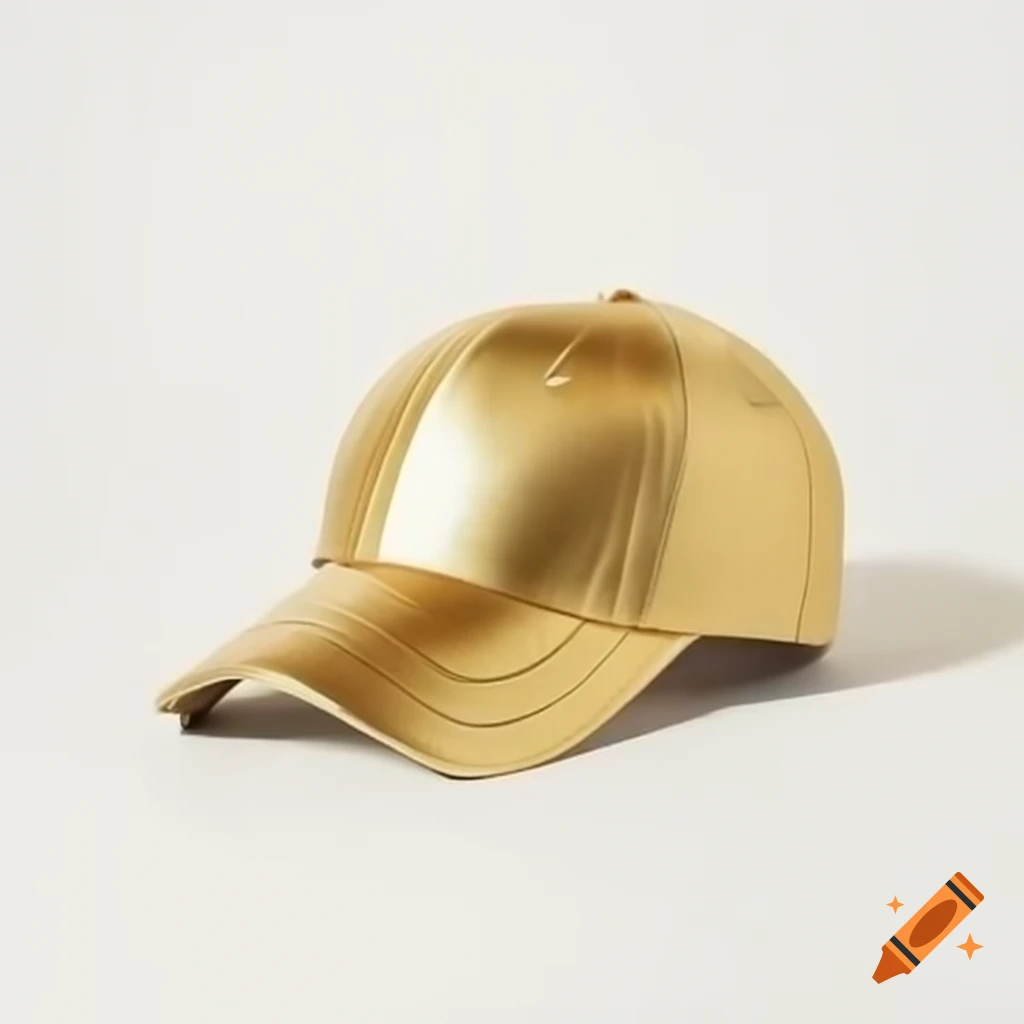 Golden baseball cap with a golden whisk sticking out on Craiyon