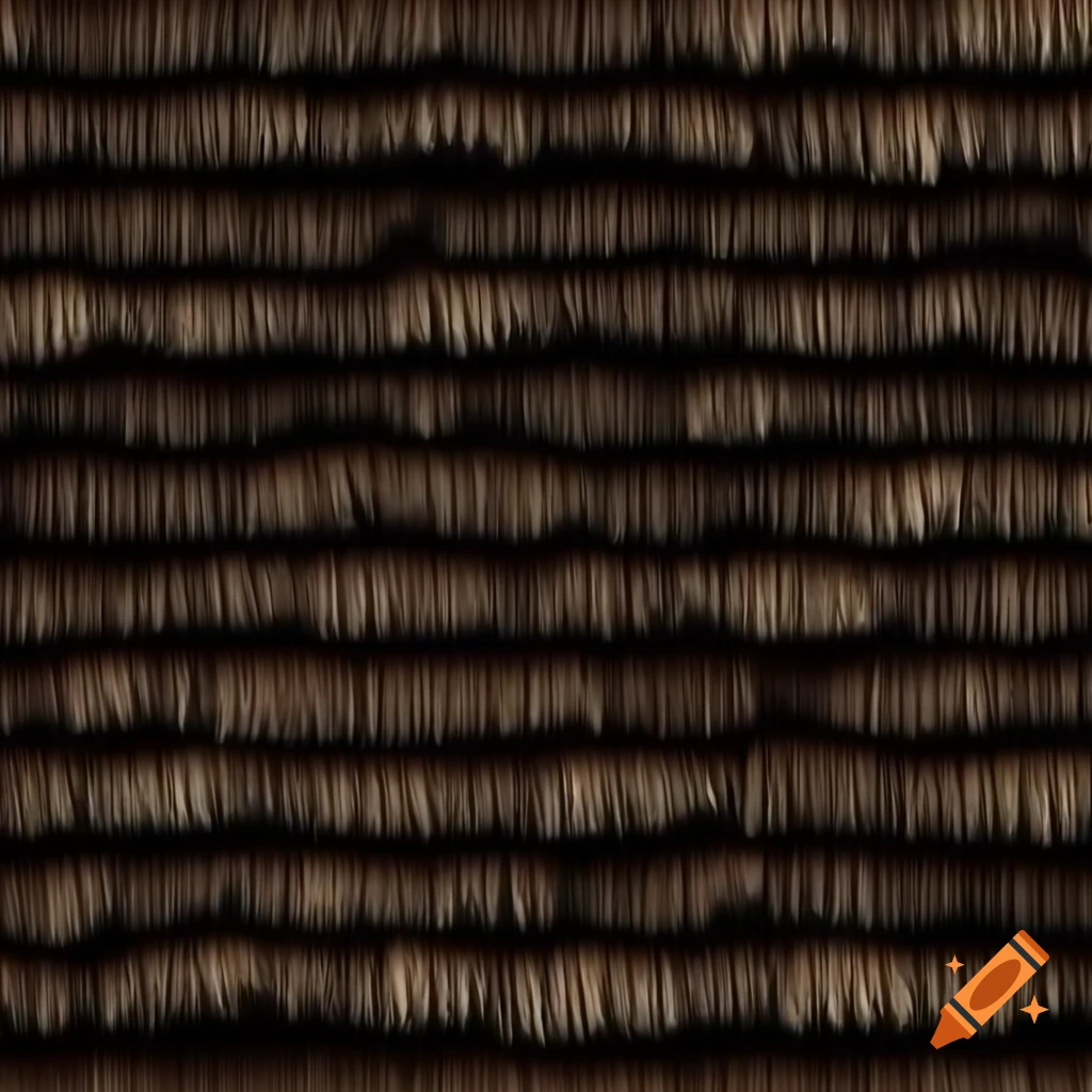 Seamless scandinavian-inspired texture of deep dark straw roof with ...