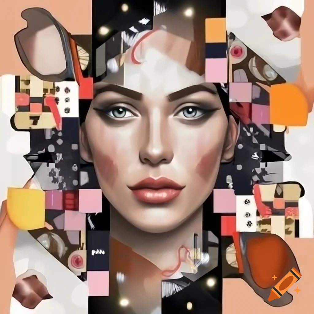 Hannah hoch style collage featuring photorealistic images of women with ...