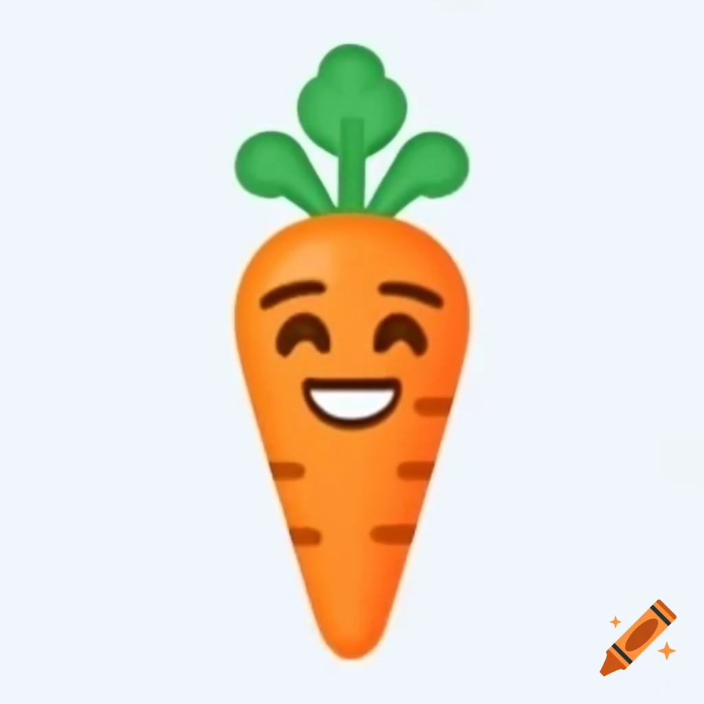 Carrot emoji illustration on Craiyon