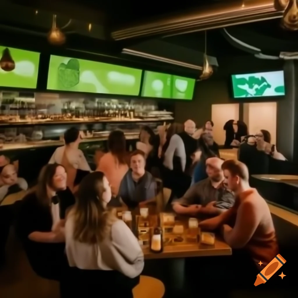 Lively friday bar hosted by fleggaard leasing with employees and guests ...