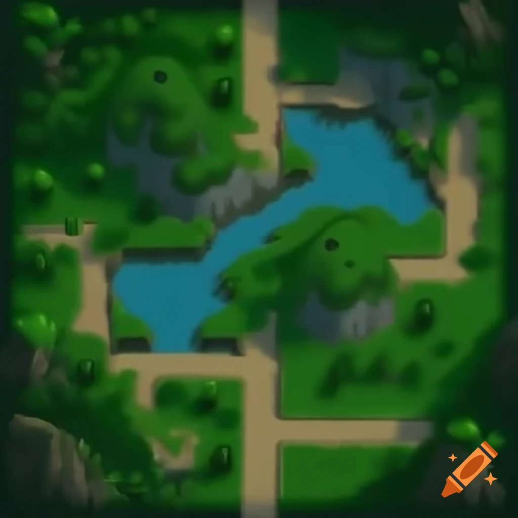 Gameboard design featuring forest, swamp, mountain, and grassland ...