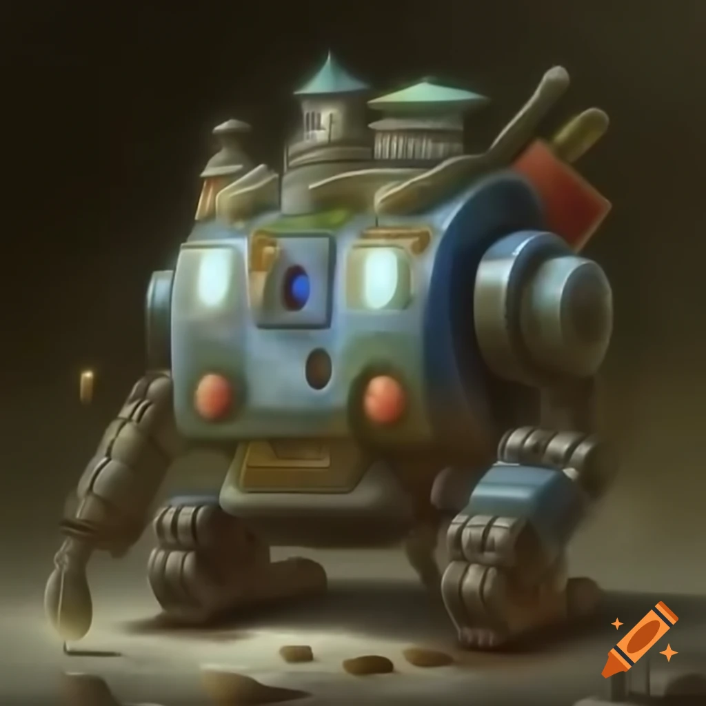 Magical patched robot named boron on Craiyon